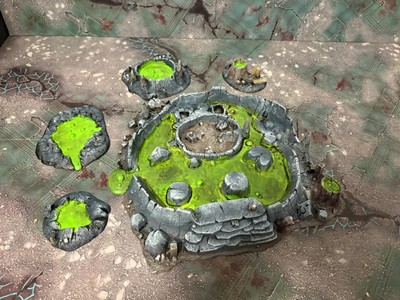 Warhammer Fantasy 40k Terrain Painted Swamp Nurgle Skaven | eBay