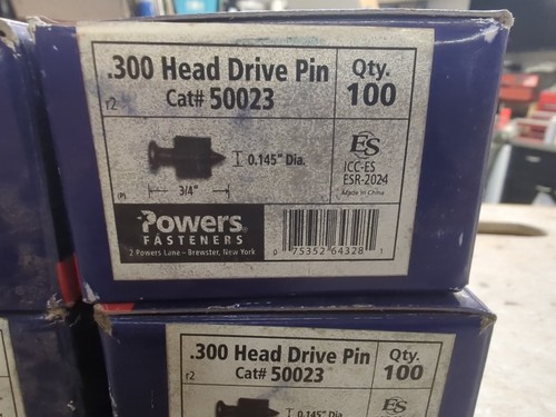 Powers Drive Pins 3/4 in. Concrete/Masonry Fastener Powder Actuated | eBay