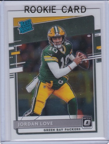 JORDAN LOVE ROOKIE CARD 2020 Green Bay Packer Football DONRUSS OPTIC ...