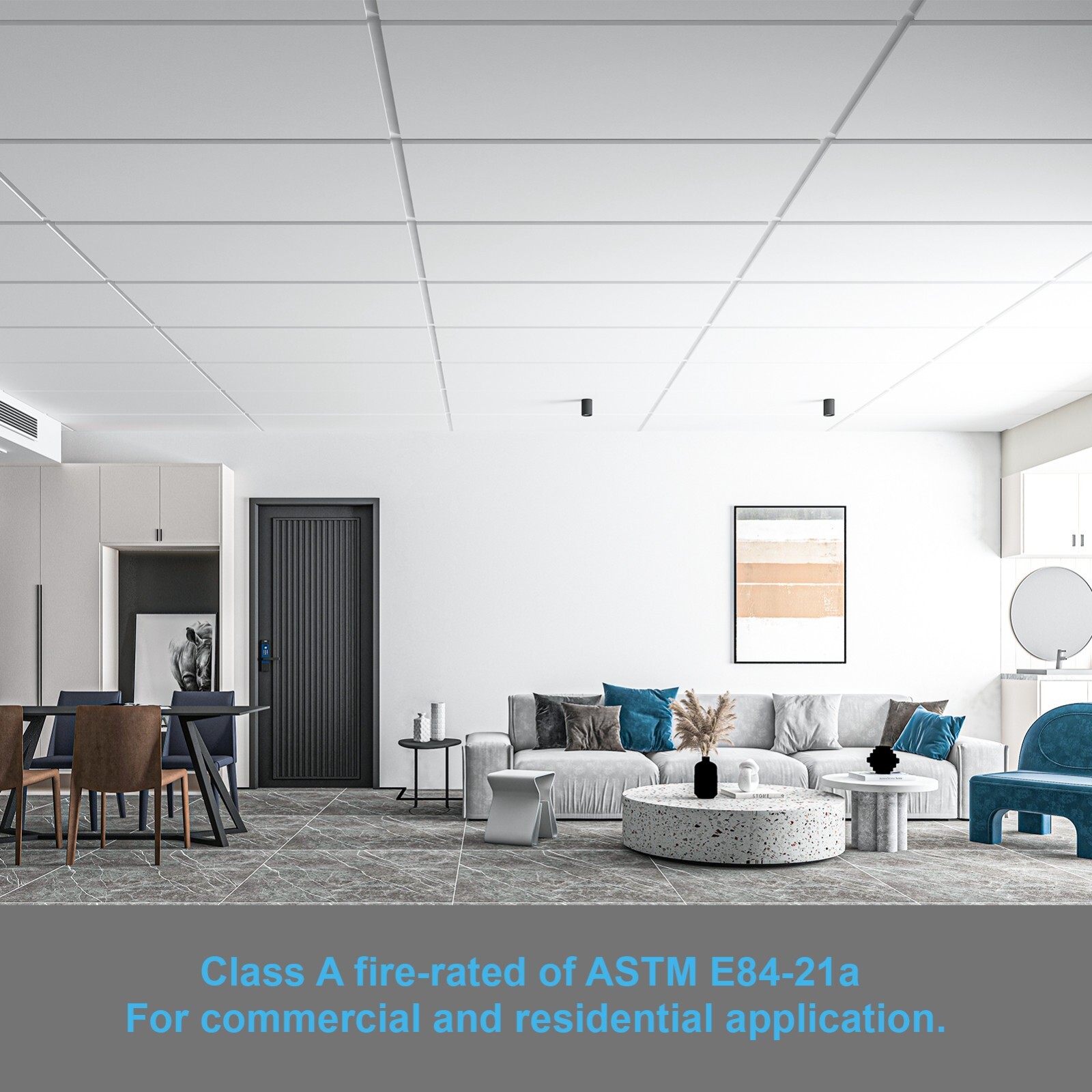 Art3d 10-Pack Smooth Drop Ceiling Tile 2ft x 4ft,PVC Ceiling Panel,80 ...
