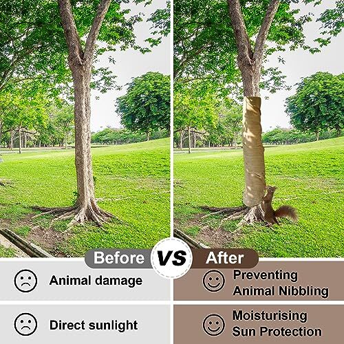 Ecmln 23.6in .4ft Burlap Tree Wrap Rolls Burlap Fabric Tree Trunk ...