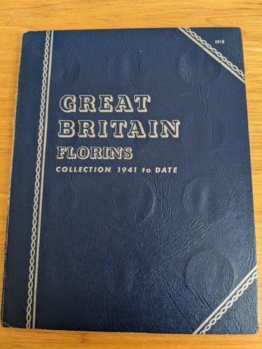 PARTIALLY COMPLETE Whitman Album 8010 British Florins Coins 1941 To ...