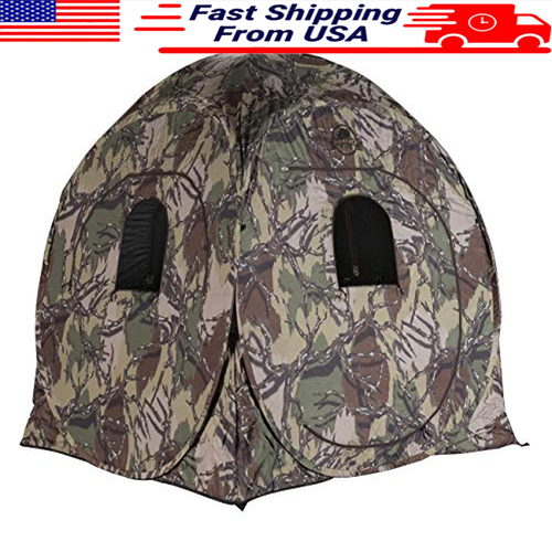 Easy Setup 2 Person Hunting Blind Weatherproof Durable 150D Polyester ...