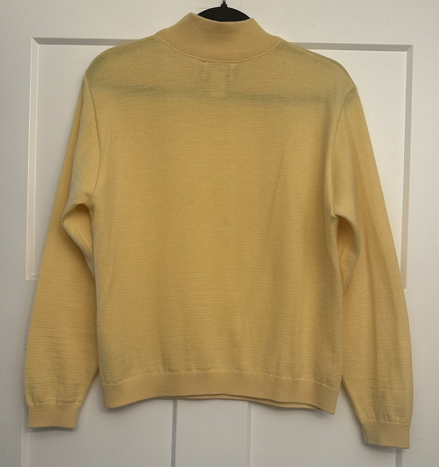 Pendleton Wool Sweater Yellow Women’s Med Mock Neck | eBay