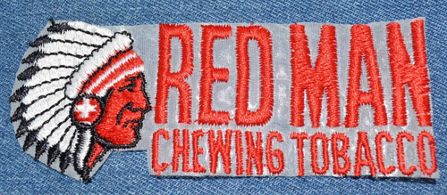 Original NOS Vintage 70s RED MAN Chewing Tobacco 5" Patch Iron-On ...