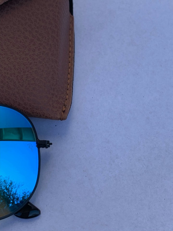 Ray-Ban Aviator Sunglasses RB3025 58mm Black Frame & Blue Gradient ...