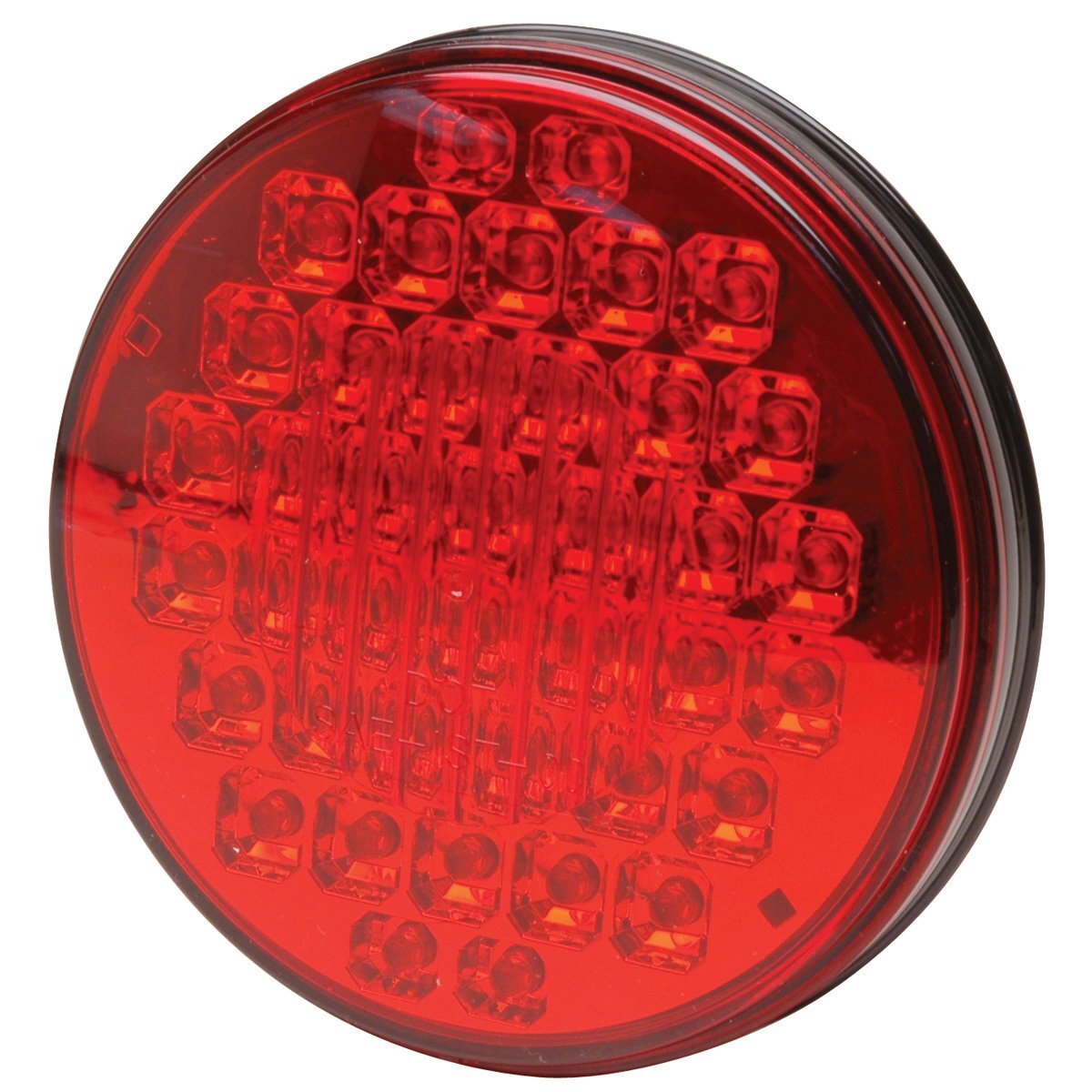 Roadpro RP-5575R Red 4" Sealed 40-LED Light with Chrome Back and 3 ...