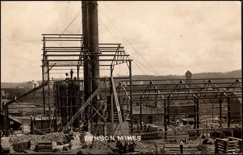1904-1918 New York Benson Mines Plant Building Construction Real Photo ...