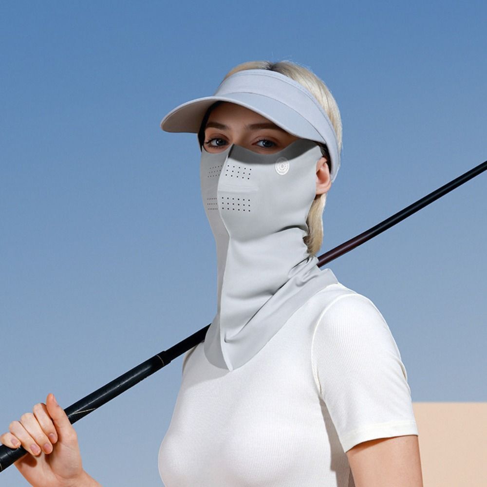 Anti-UV Face Cover Mask Ice Silk Half Face Cover Sunscreen Face Mask ...