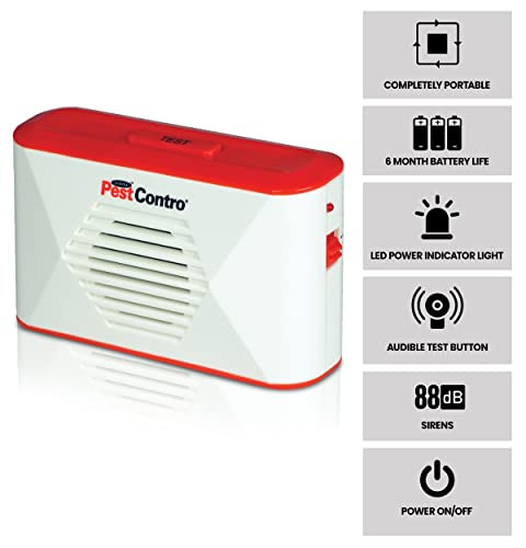 PestContro Portable Ultrasonic Rodent Repeller, Cordless Non-Lethal ...