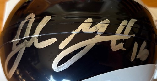 JARED GOFF DETROIT LIONS AUTOGRAPH SIGNED RAMS MINI HELMET CERTIFIED GA ...