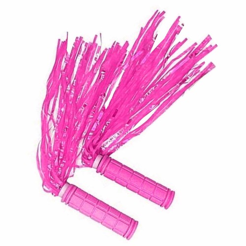 (Pink)Bike Handlebar Grips With Tassel Streamers Bike Handlebar ...