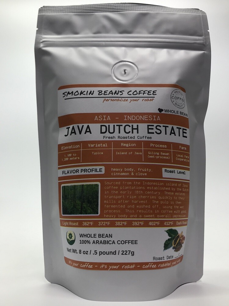 8oz/5lb - Java Dutch Estate – Indonesia – Premium Fresh Roasted To ...