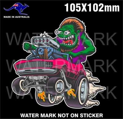 HOT ROD MONSTER STICKER DRAG CAR RACING STICKERS | eBay Australia