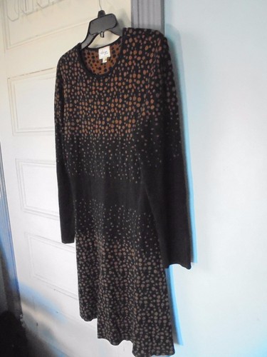 BEIGE by ECI XL sweater Dress New w/o Tag Black & Brown Cotton ...