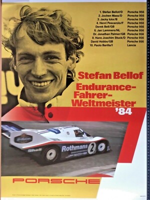Poster Reprint, Stefan Bellof, Porsche 956, Endurance Fahrer ...