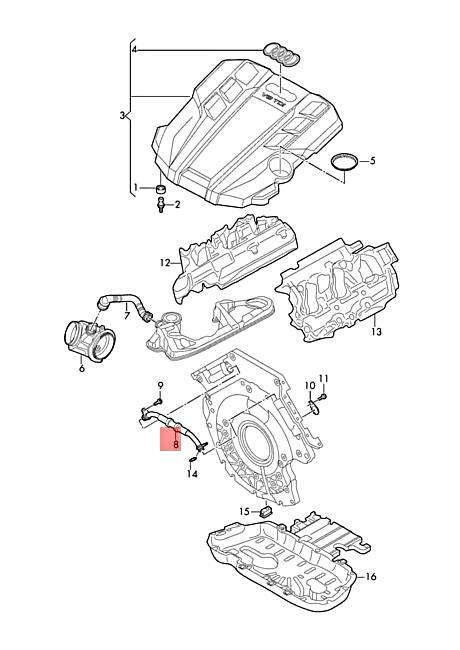 NEW AUDI VW A4 AVANT S4 QUATTRO BREATHER LINE 059103209N ORIGINAL | eBay