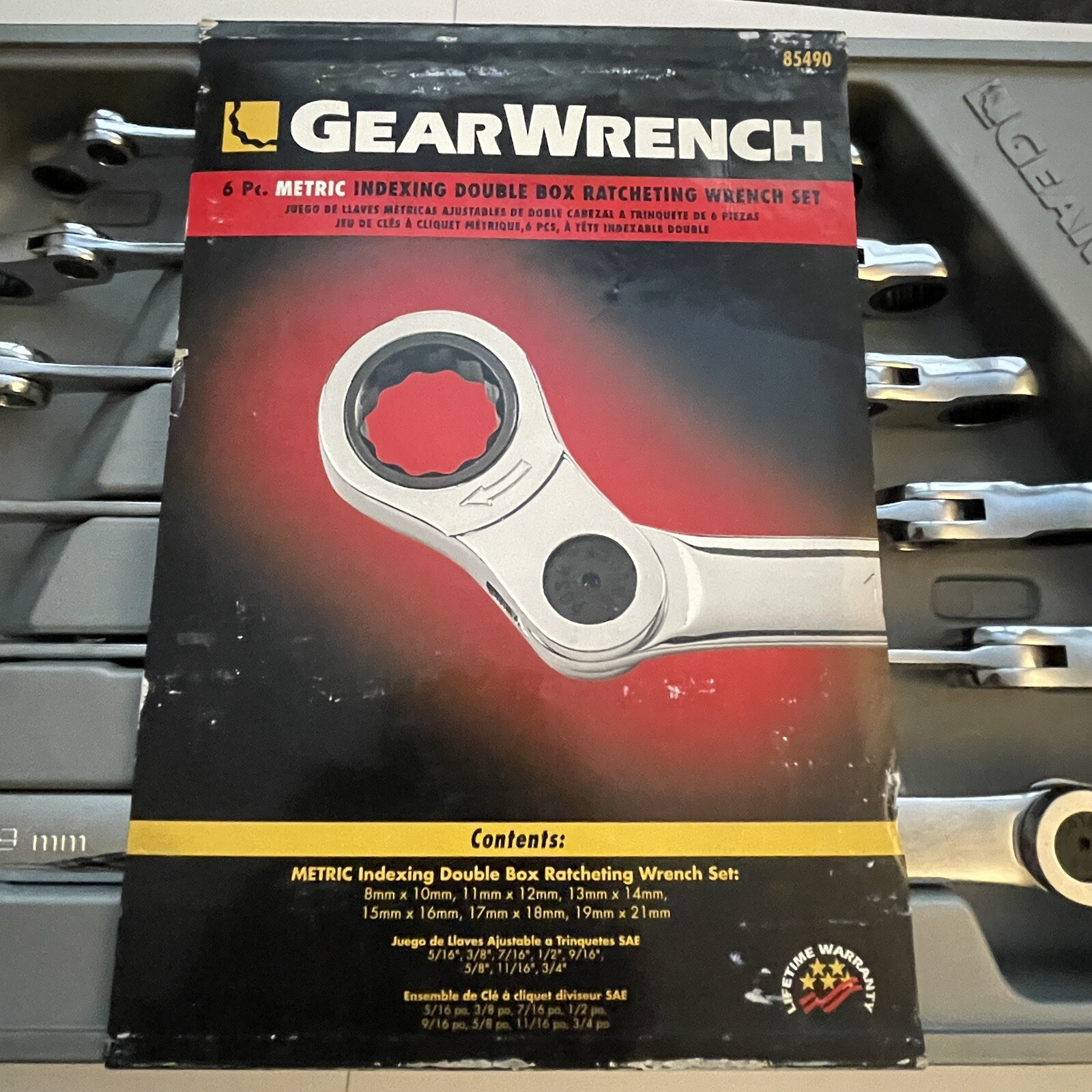 GearWrench 85490 - 6 Pc. Metric Indexing Double Box Ratcheting Wrench ...