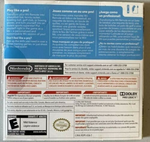 Nintendo Wii - Wii Sports Sleeve Case and Instruction Manual Only - No ...