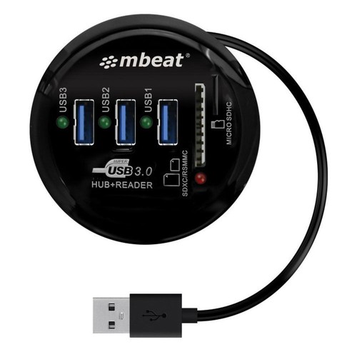 mbeat 2-in-1 Portable USB 3.0 Hub and SD/MicroSD Card Reader for Laptop ...