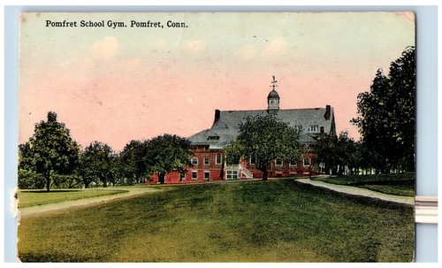 Pomfret Connecticut Postcard Pomfret School Gym Exterior c1915 Vintage ...