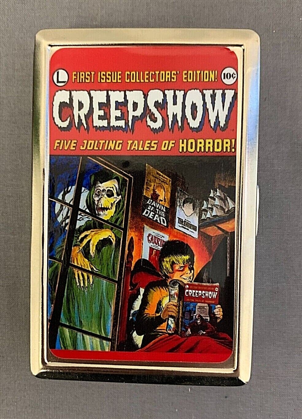 Creepshow Horror Skeleton Pulp D324 Silver Metal Cigarette Case RFID ...