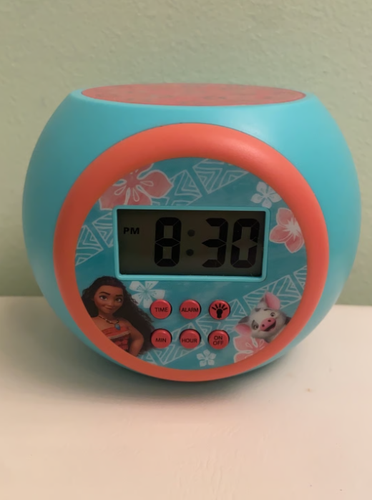 Disney Moana Digital Light Up Clock – Works Great! Cute for Kids Room ...