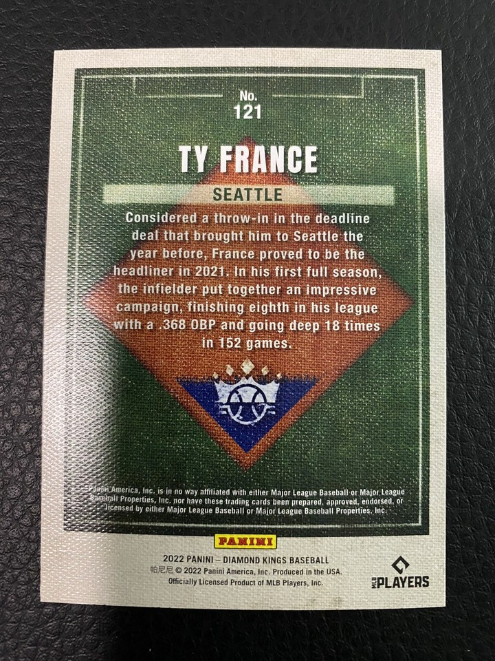 2022 Panini Diamond Kings Short Print TY FRANCE SP #121 Seattle ...