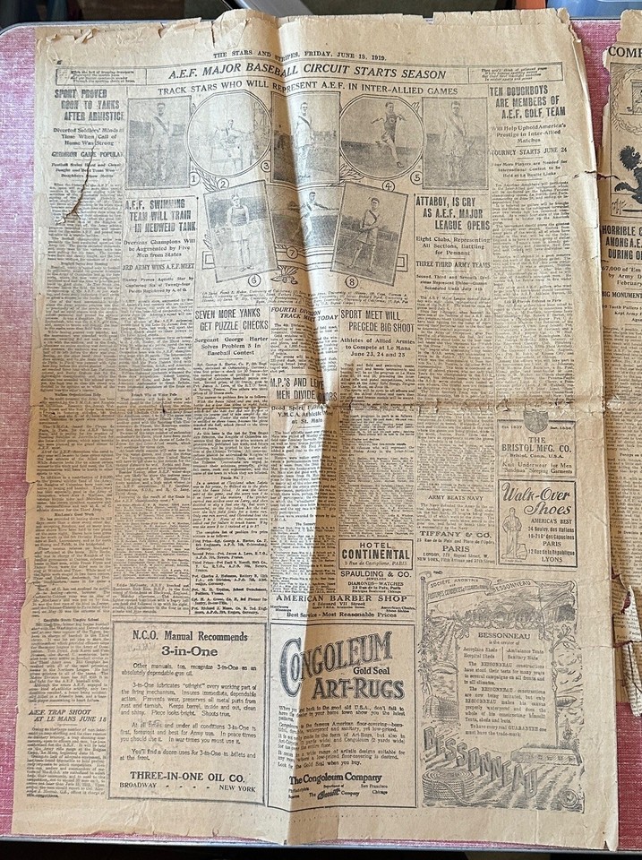 STARS AND STRIPES NEWSPAPERS 1/24/1919, 6/13/1919, SUPPLEMENT | eBay