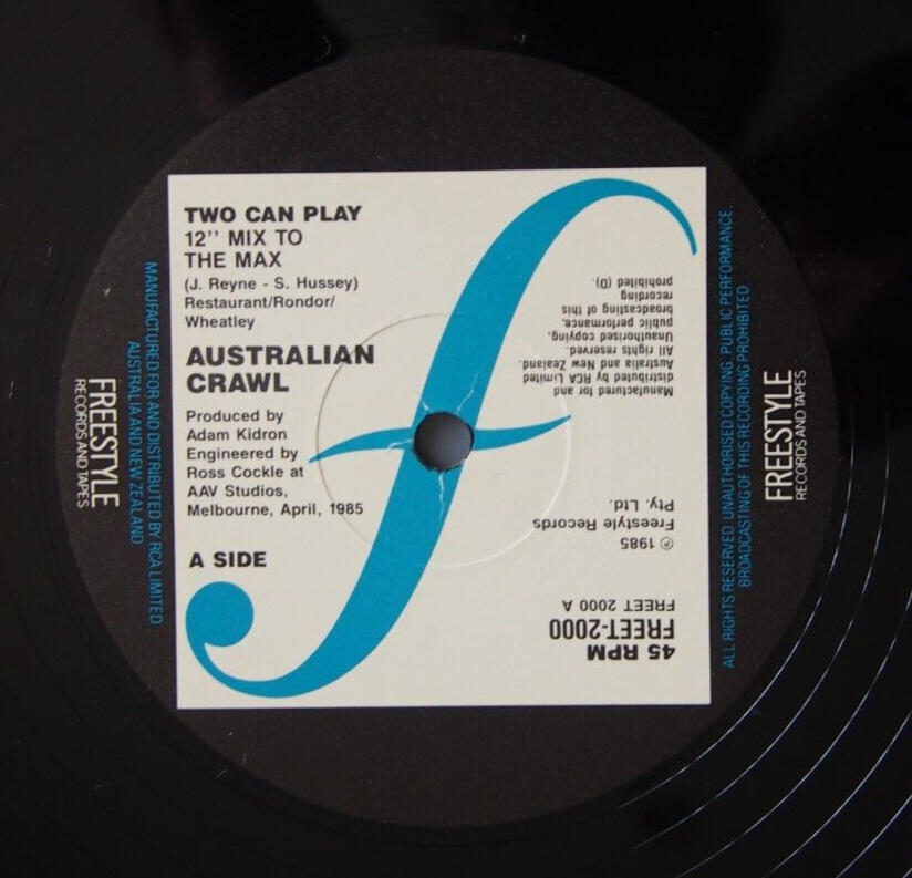 12" Single - Australian Crawl, Two Can Play - 1985 Freestyle Records | eBay