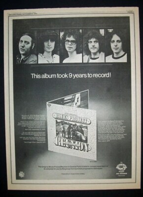 Blues Project Reunion In Central Park 1973 Poster Type Advert, Promo Ad ...