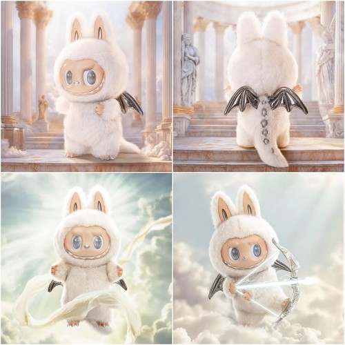 POP MART THE MONSTERS Angel in Clouds Labubu Vinyl Plush White ...
