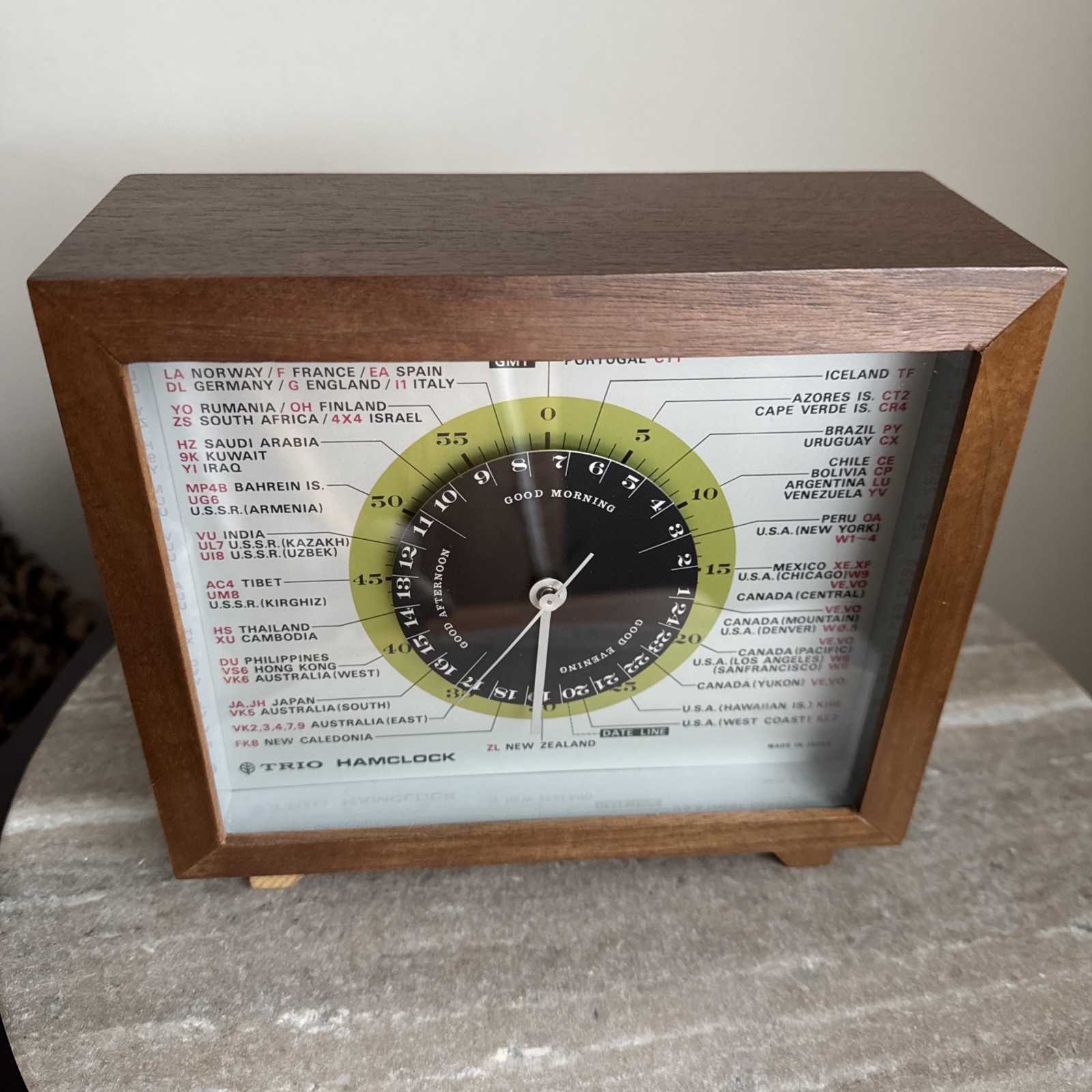 Rare Trio Hamclock Ham Radio 24hr World Time Clock Japan Kenwood Works ...