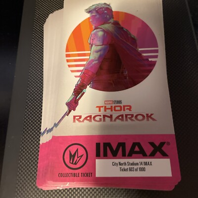 47 LOT - 2017 THOR RAGNAROK Regal IMAX Collectible Ticket Hulk Marvel ...