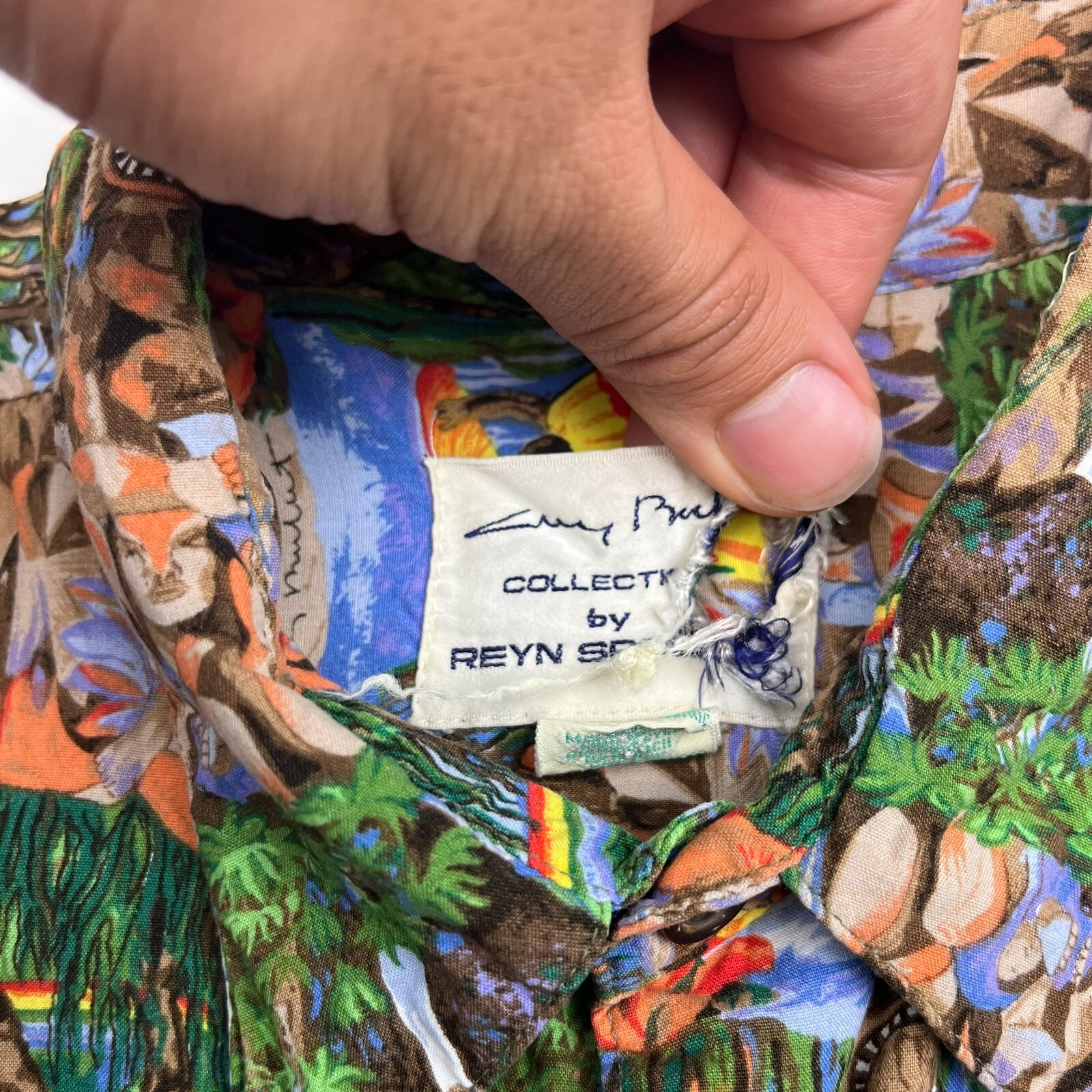 RARE Reyn Spooner Guy Buffet LARGE Hawaiian gods Scen… - Gem