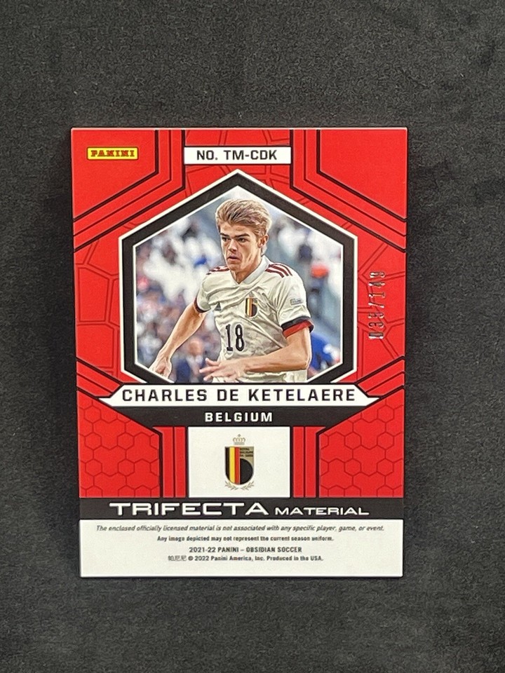 2021-22 Panini Obsidian Trifecta Material /149 Charles De Ketelaere #TM ...