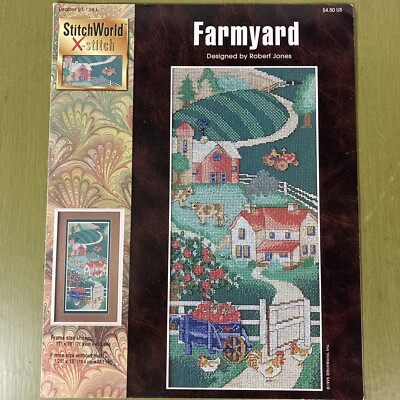 Farmyard cross stitch pattern chart StitchWorld farmcore barn farm ...