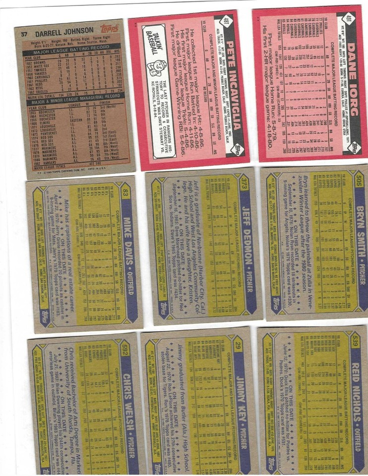 9, JIMMY KEY 1987 Topps # 29, BRYN SMITH 1987 TOPPS, 1987 Topps ...