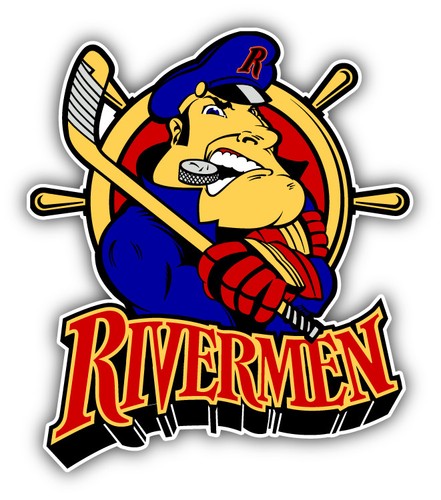 Peoria Rivermen Hockey Logo Car Bumper Sticker Decal - 3'', 5'' or 6 ...