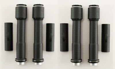BLACK PUSHROD COVER KIT HARLEY TWIN CAM ENGINE TOURING SOFTAIL DYNA ...