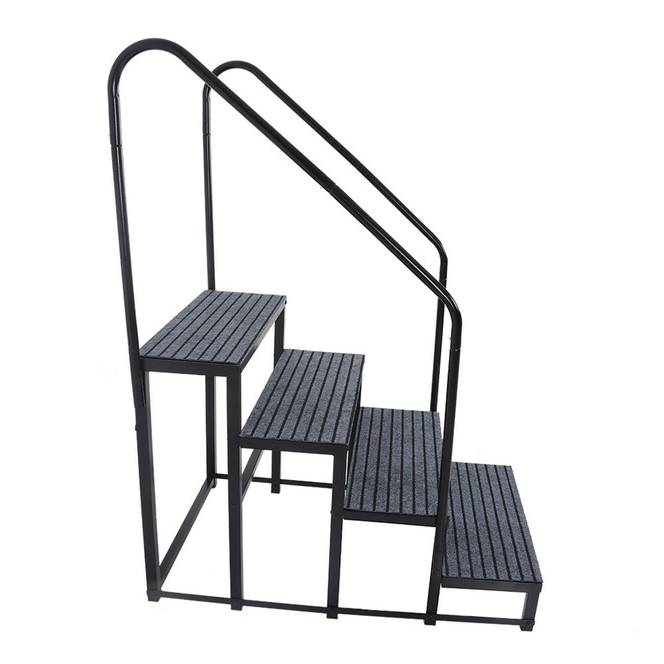 660 lbs Load Capacity 2/3/4 Steps RV Steps with 2 Handrails W/Step Mat ...