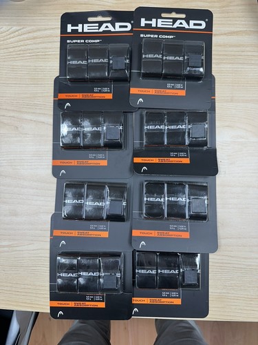 8 (3)Pack With Tape HEAD Super Comp Racquet Overgrip Tennis Racket Grip ...