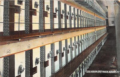 J59/ Auburn New York Postcard c1910 State Prison Interior Cell Block ...