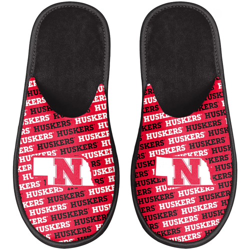 Nebraska Huskers Youth Team Scuff Slippers red and white large | eBay