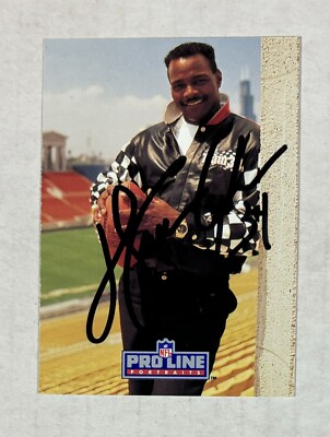 1991 Pro Line Portraits WALTER PAYTON HOF SIGNED Authentic Racing Card ...