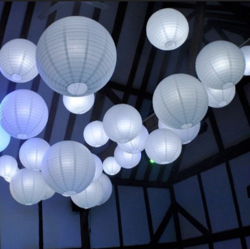 24 white paper lanterns church wedding party bar Christmas venue home ...