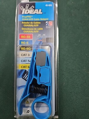 IDEAL 45-605 PrepPro Telecom/Data Com Stripper Coaxial UTP RG CAT NEW ...