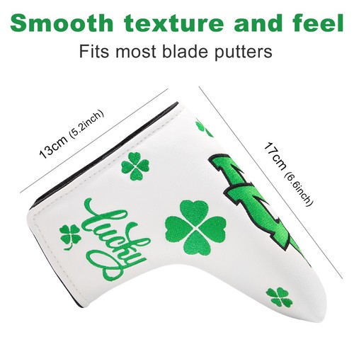 Lucky 777 Golf Putter Cover Blade Putter Headcover White Premium Golf ...