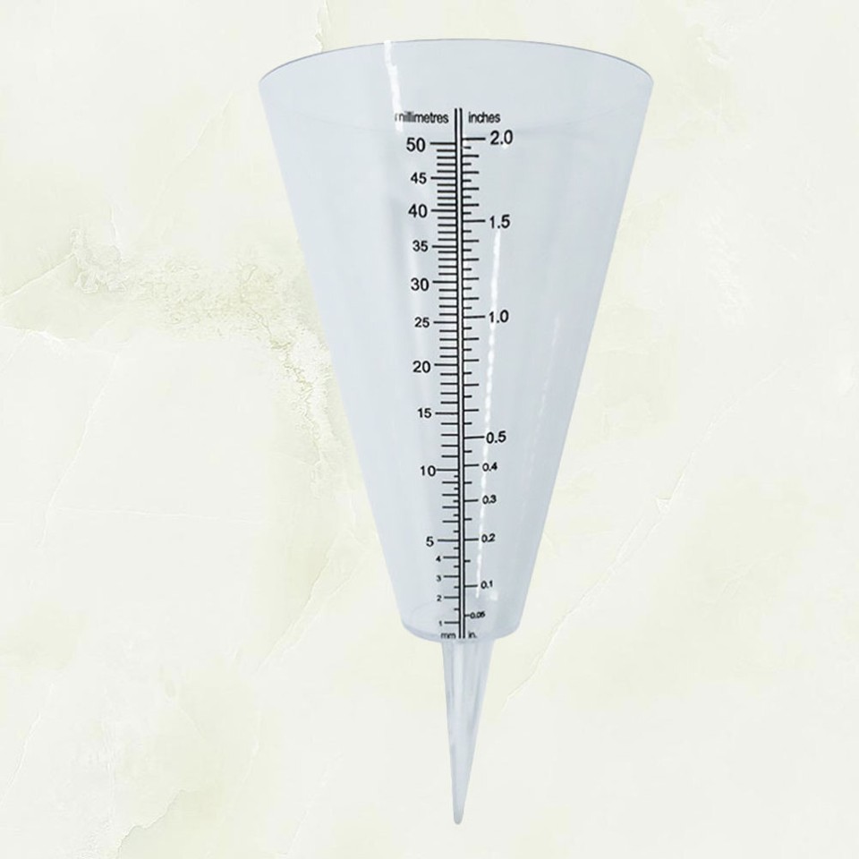 Clear Rain Water Gauge Measurement Tube Rainfall Measuring Tool | eBay