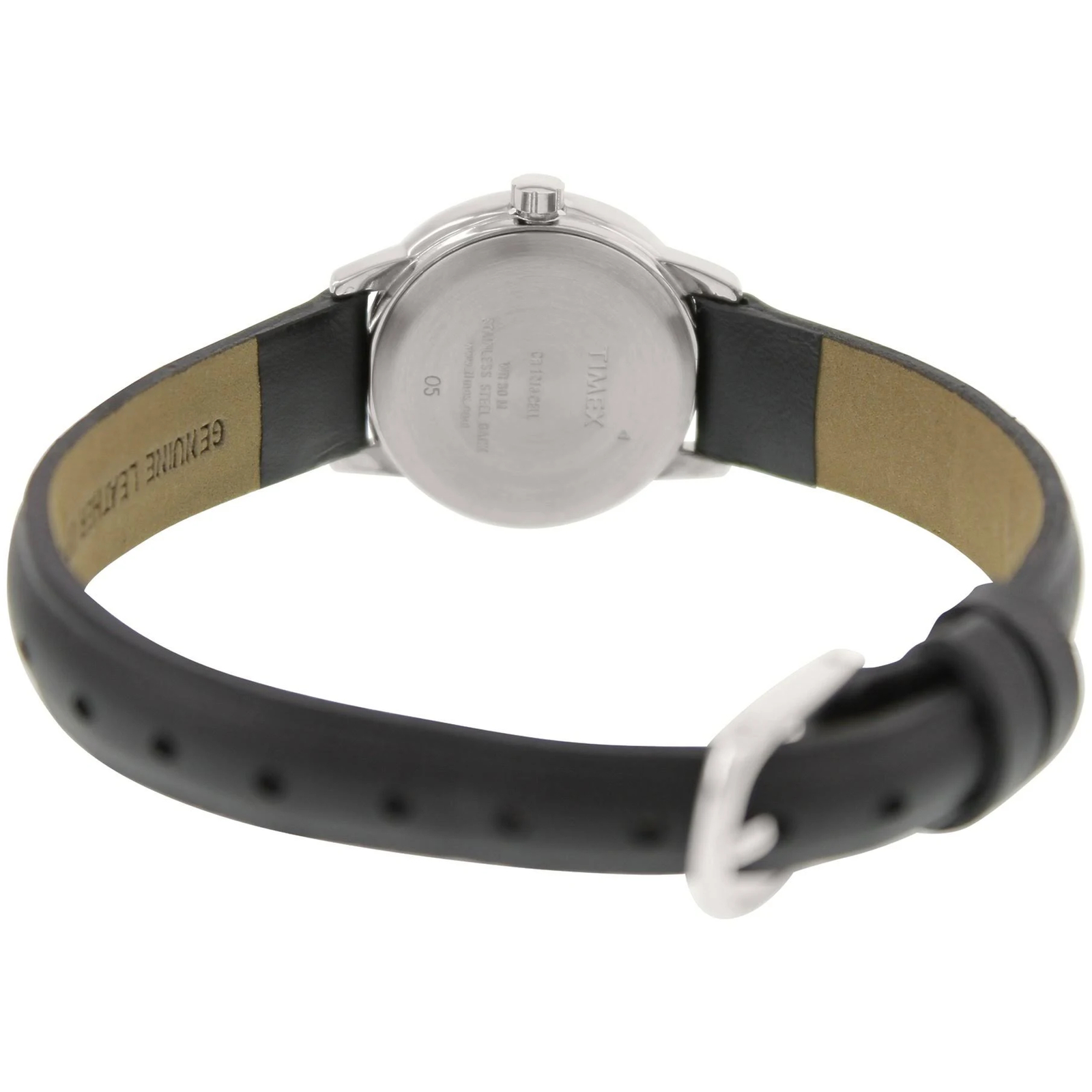 Timex T2N525 Women's Easy Reader Black Leather Strap Watch | eBay